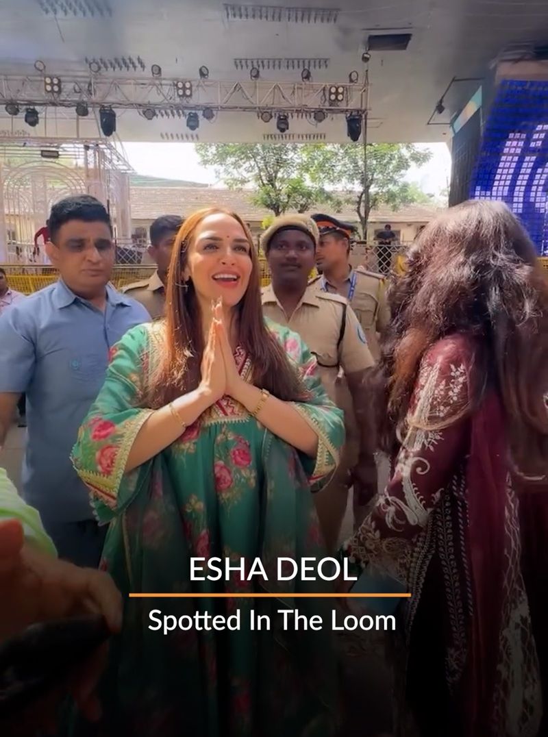Esha Deol Spotted in The Loom Limited Edition Festival Collection