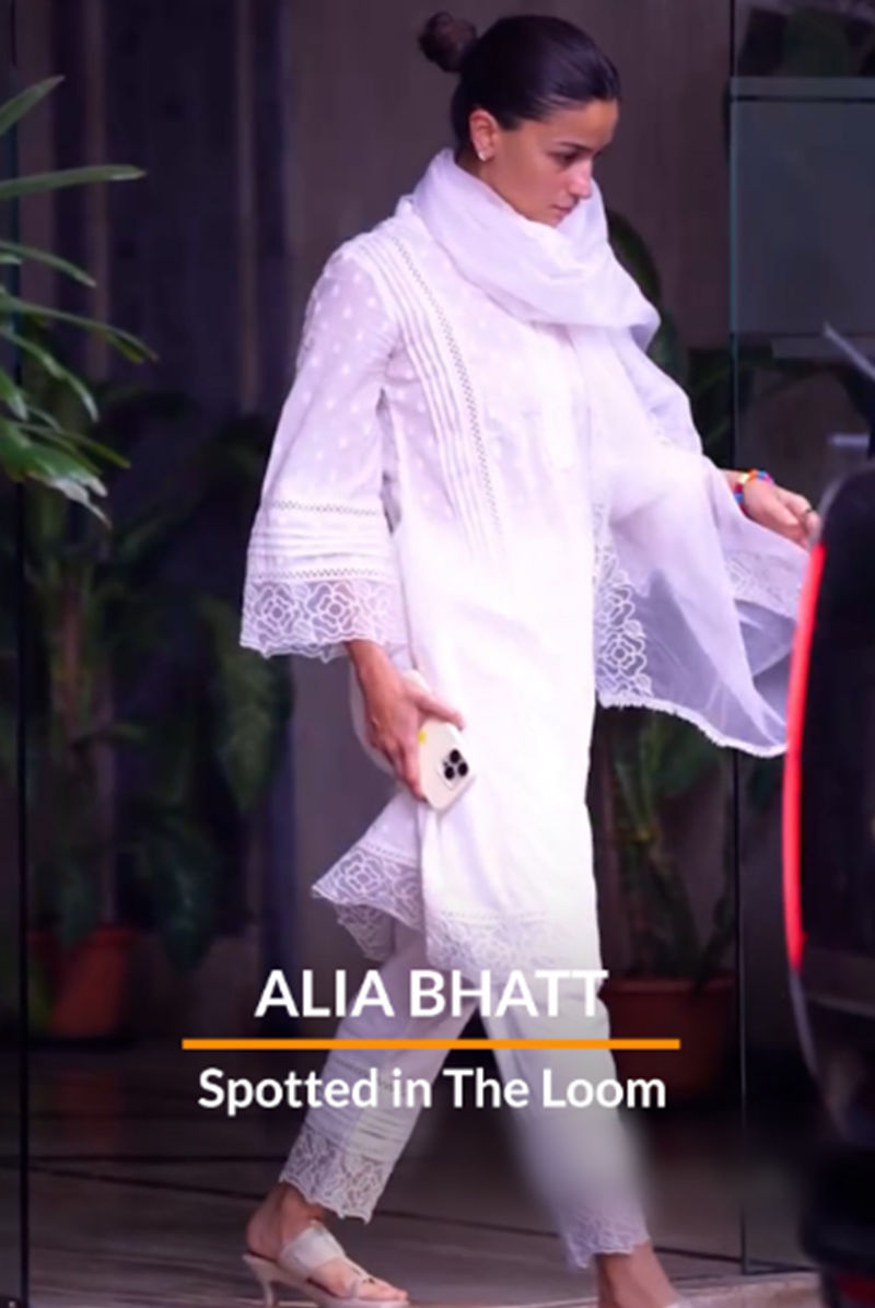 Alia Bhatt spotted in The Loom Kurta Set - Valentine's Day 2026