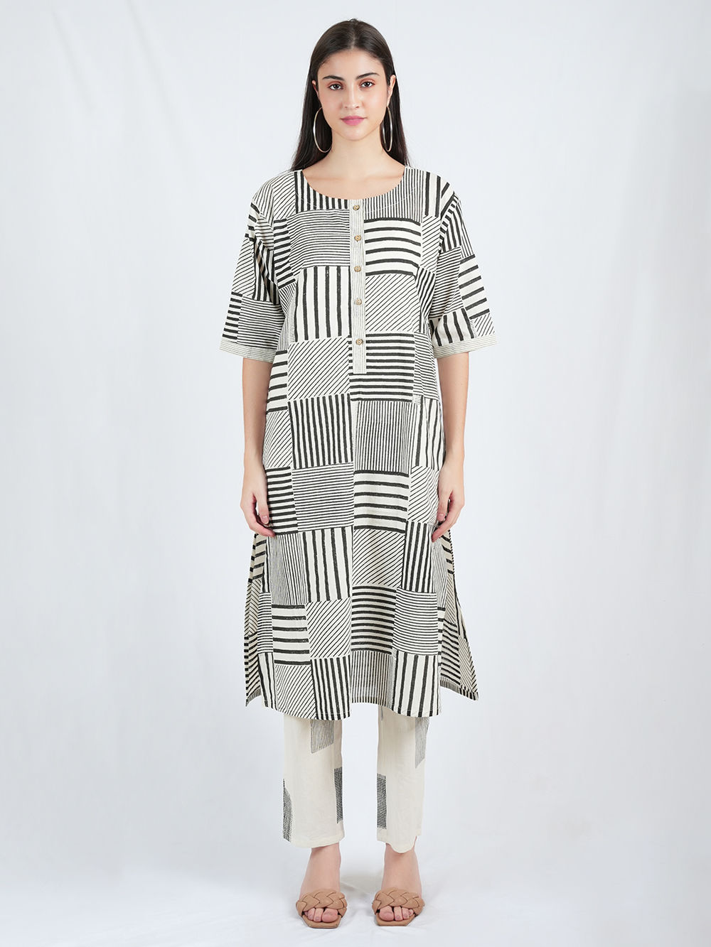 Buy Designer Hand Block Printed Kurtas for Women | The Loom