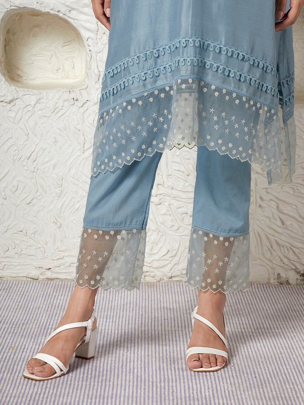 Powder Blue Cotton Pants