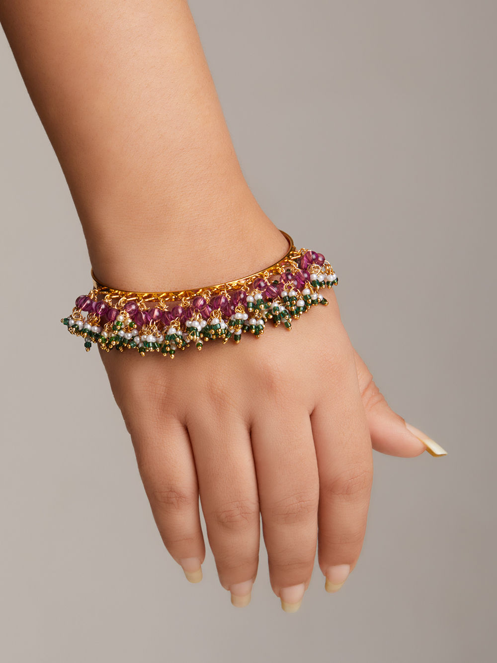 Gold Toned Handcrafted Metal Passa