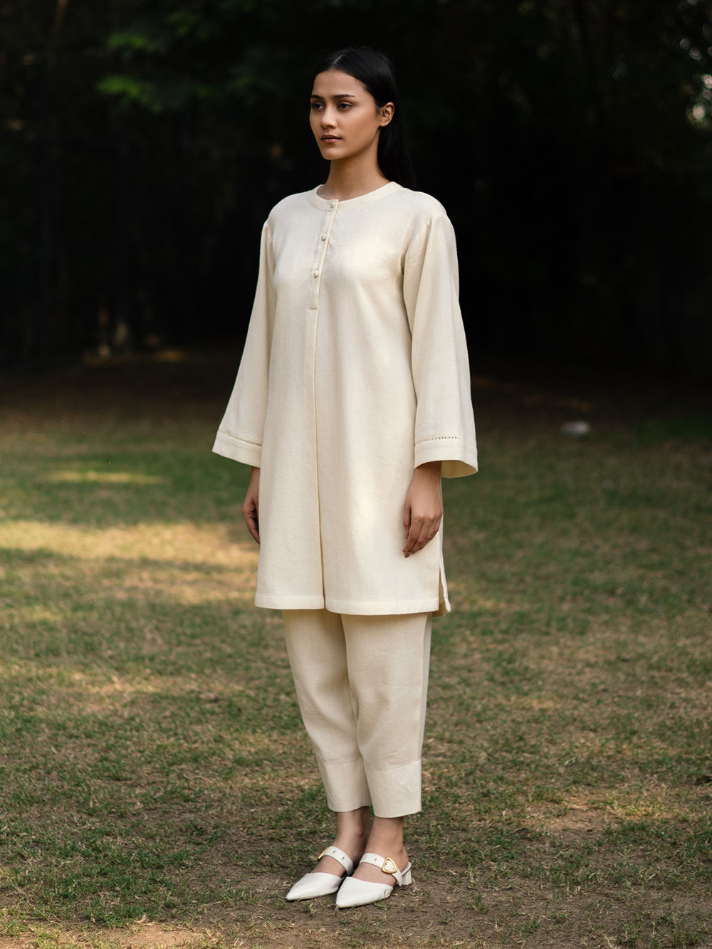 White Merino Wool Suit- Set of 3